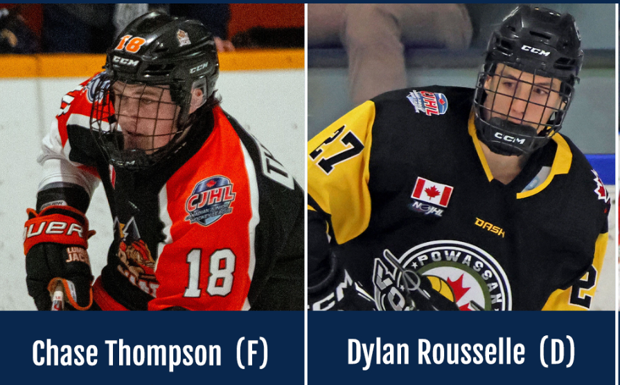 Chase Thompson (Hearst Lumberjacks); defenceman Dylan Rousselle ...