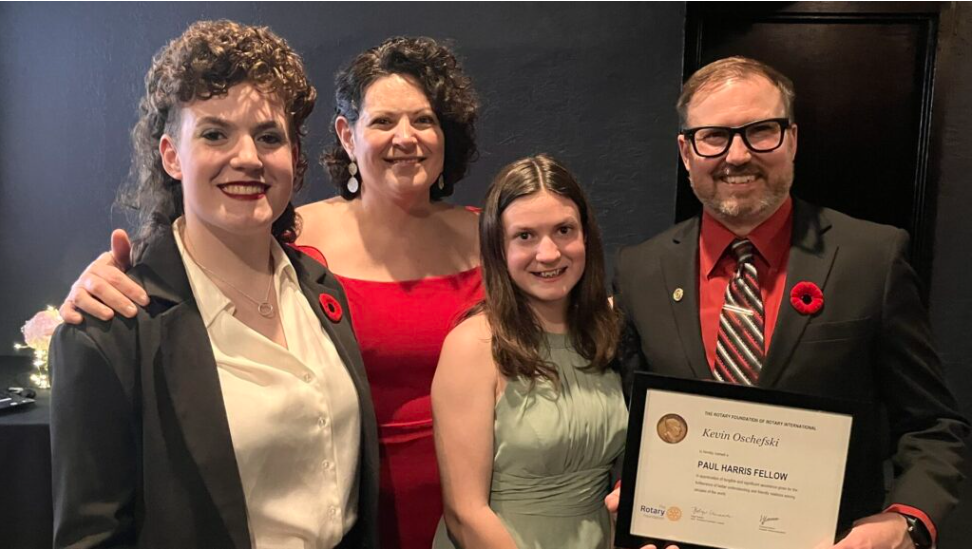 Rotary honours Kevin Oschefski’s ‘Service Above Self’